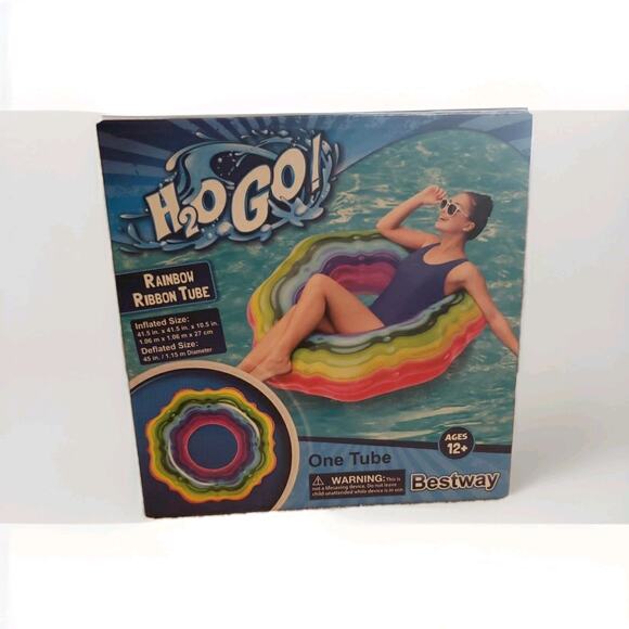 Bestway | Games | New Bestway H2o Go Rainbow Ribbon Tube Inflatable ...